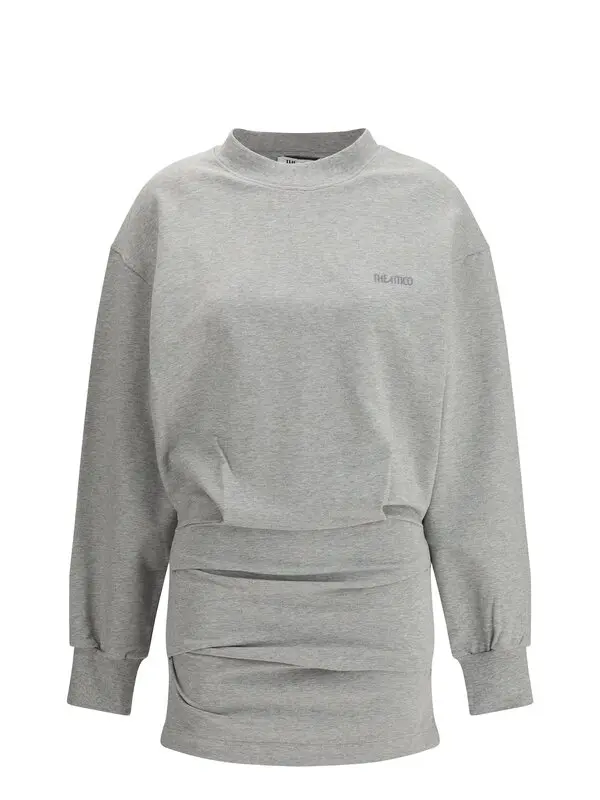 Attico American Fleece Mini Dress - Gray