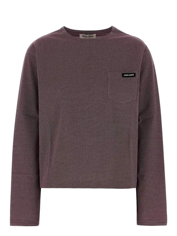 Miu Miu Two-tone Jersey T-shirt - Multicolor
