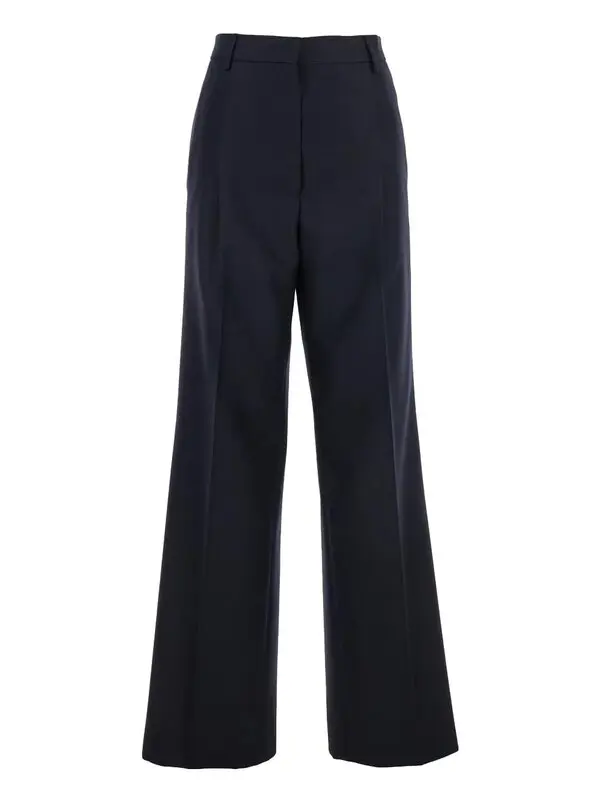 Dries Van Noten Wool Wide Leg Pants - Multicolor