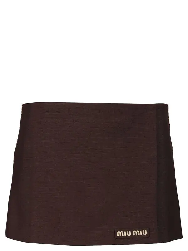 Miu Miu Mohair Miniskirt - Brown