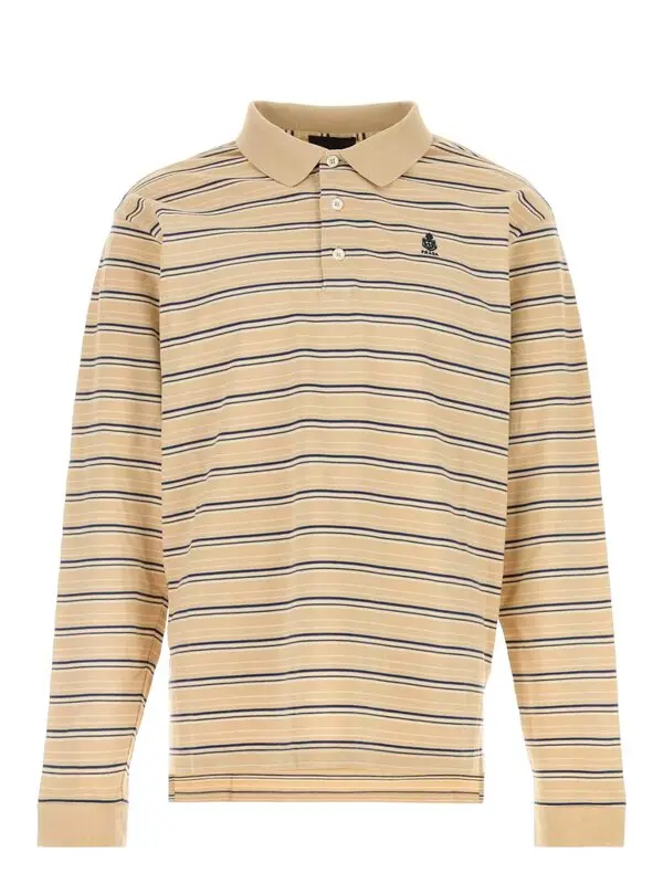 Prada Embroidered Piquet Polo Shirt - Multicolor