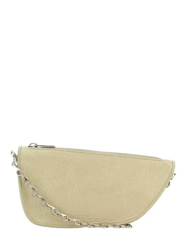 Burberry Leather Micro Shield Crossbody Bag - Green
