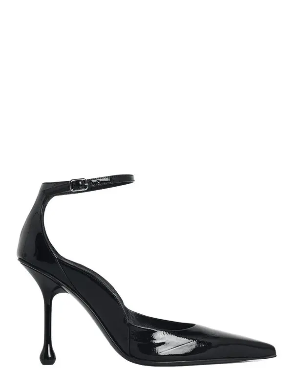 JIMMY CHOO Quinci 95 Leather Pumps - Black