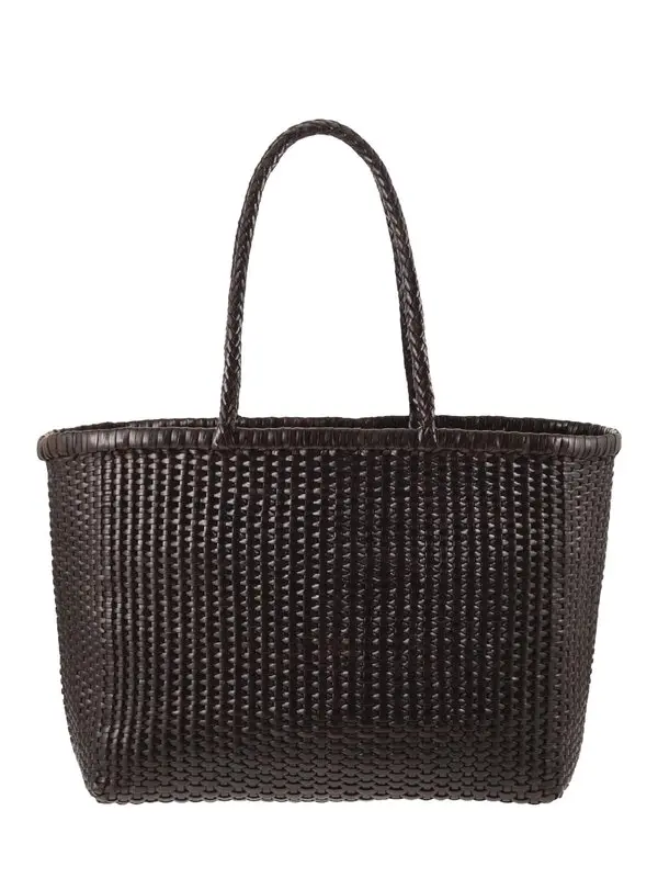 Dragon Diffusion Woven Braided Leather Bag - Brown