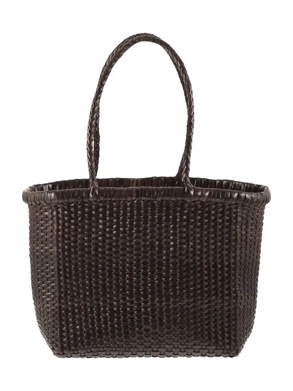 Dragon Diffusion Weave Braided Leather Bag S - Brown