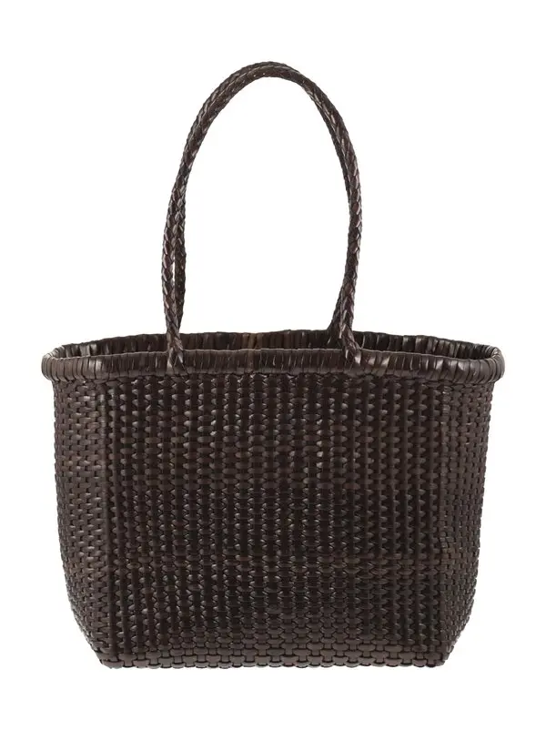 Dragon Diffusion Weave Braided Leather Bag - Brown