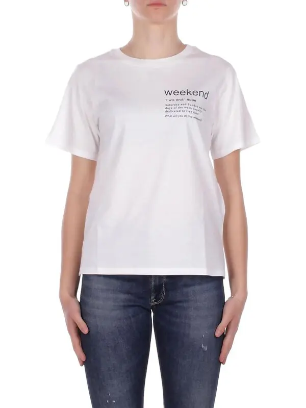 Max Mara Logo Cotton T-shirt - Multicolor