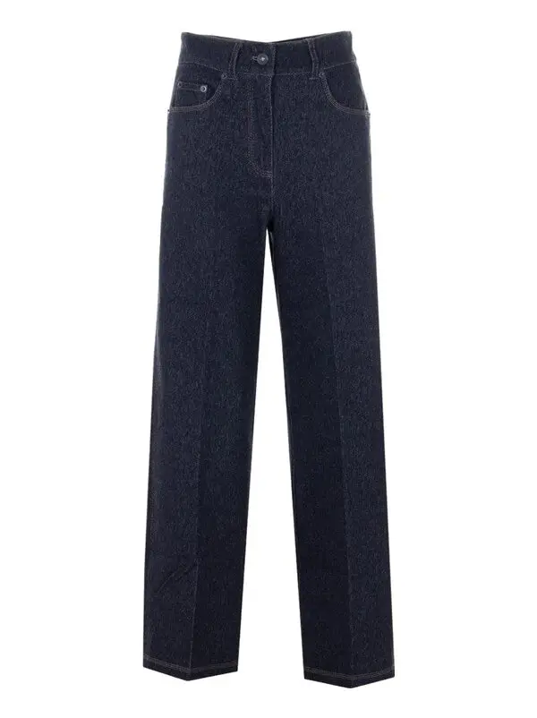 Max Mara Straight-leg Denim Pants - Blue