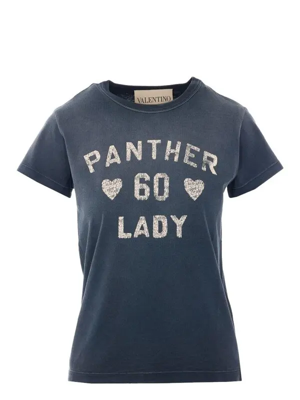 Valentino Garavani Panther Lady Printed T-shirt - Black
