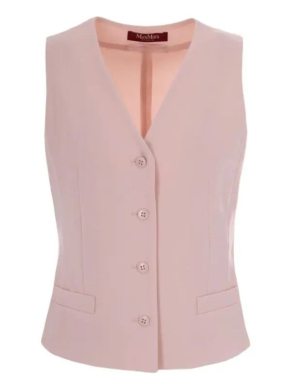 Max Mara Single-breasted Waistcoat - Pink