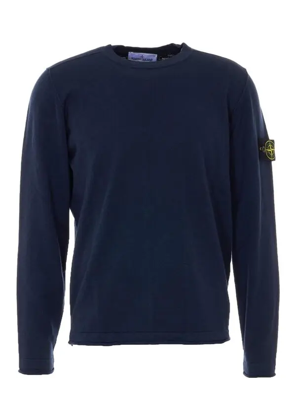 Stone Island Logo Sweater - Blue