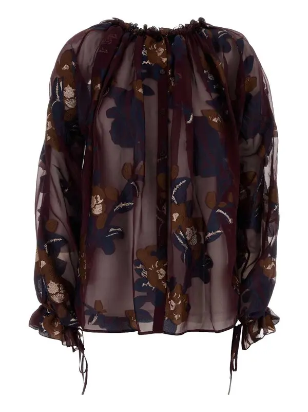 Etro Embroidered Silk Blend Shirt - Multicolor