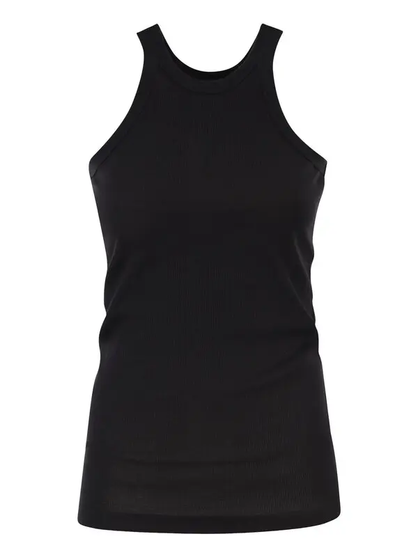 Sportmax Cotton And Silk Jersey Top - Black