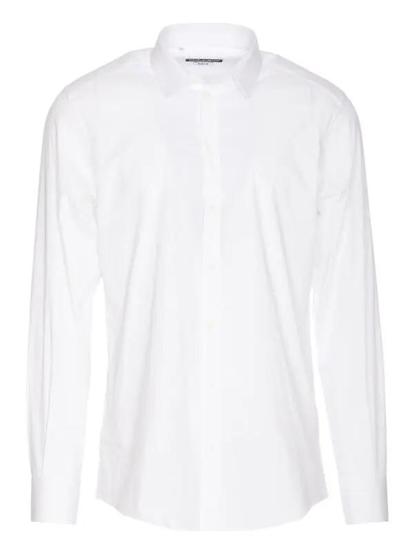 Dolce & Gabbana Gold Popeline Stretch Shirt - White