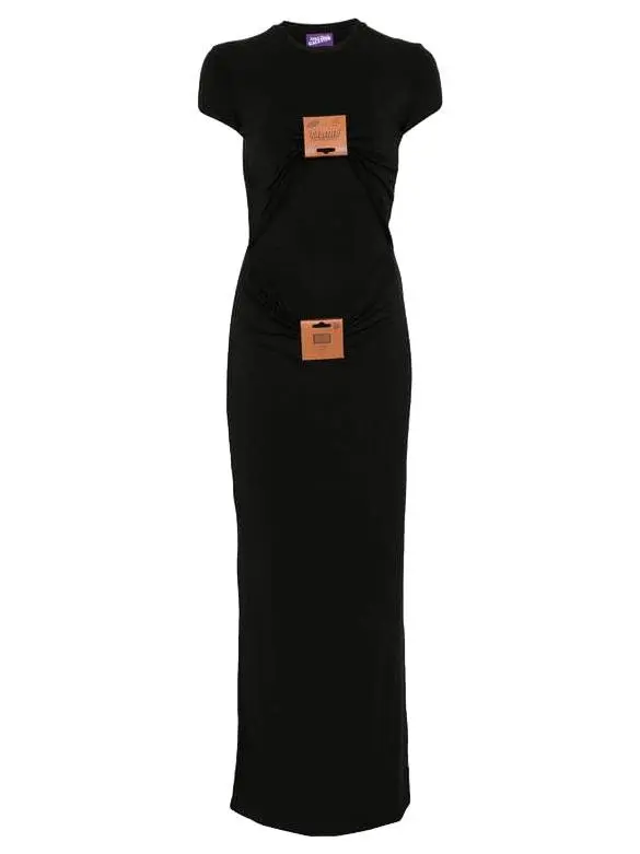 JEAN PAUL GAULTIER Crew Neck Floor-length Dress - Black