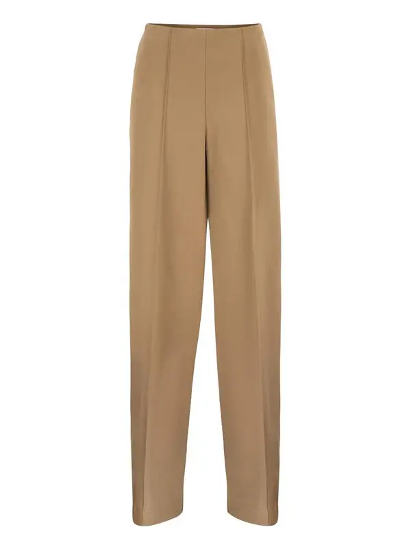 Max Mara Mxpfiacre Straight Tailored Trousers In Stretch Technical Jersey - Multicolor
