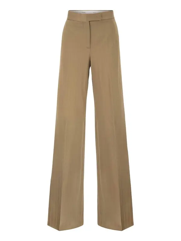 Max Mara Mxmoliato Pure Cotton Wide-leg Trousers - Multicolor