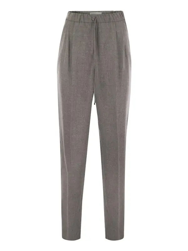 Max Mara Cashmere Drawstring Trousers - Gray