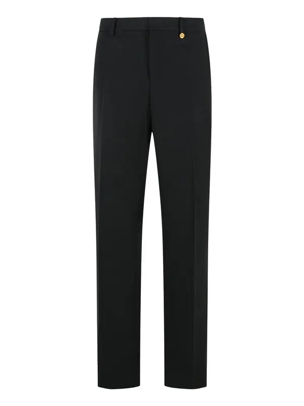 Versace Virgin Wool Trousers - Black