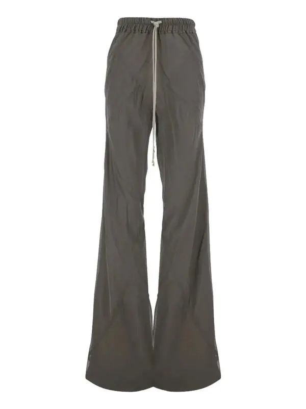 Rick Owens Flared Trousers With Drawstring - Gray