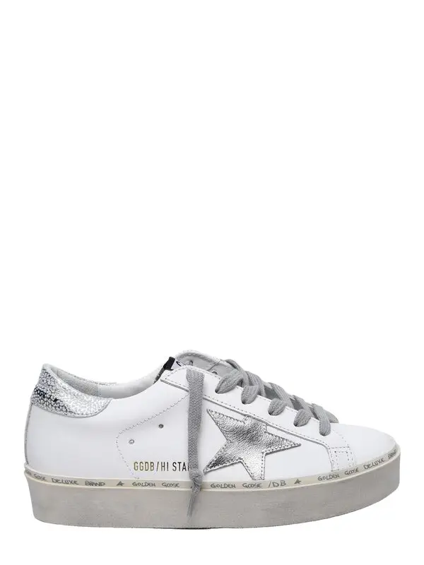 GOLDEN GOOSE Hi Star Leather Sneakers - White