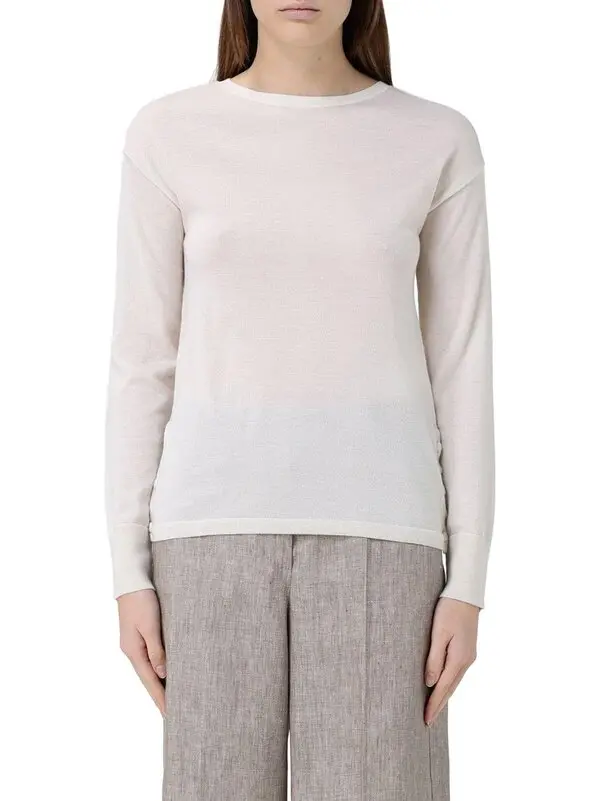 Max Mara Striped Cashmere And Silk Pullover - Cream