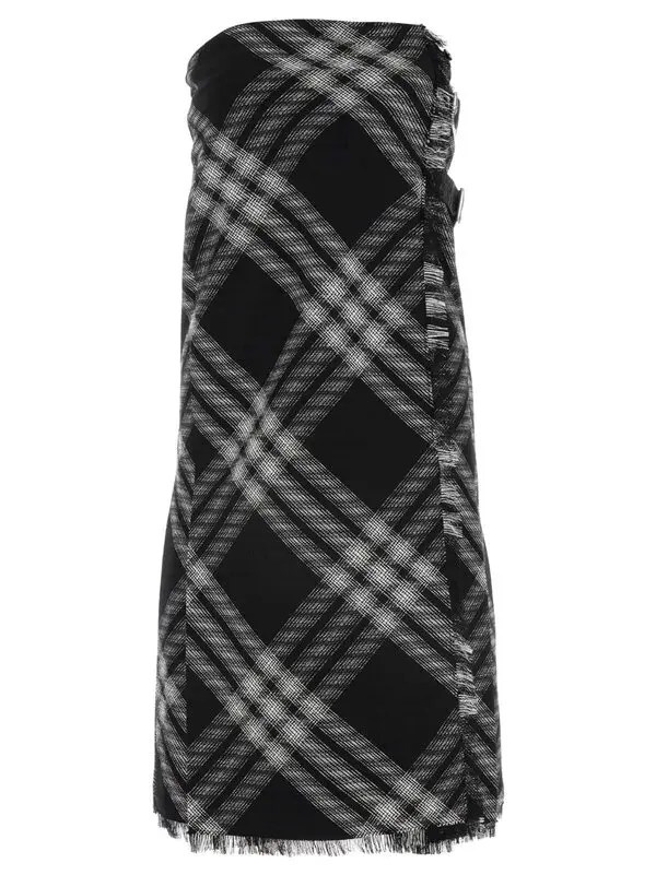 Burberry Embroidered Wool Dress - Multicolor
