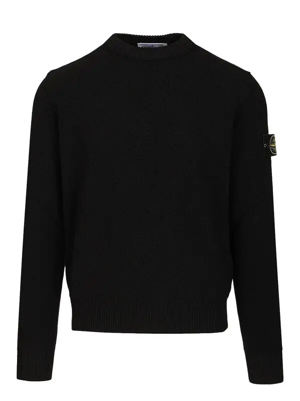 Stone Island Wool Sweater - Black