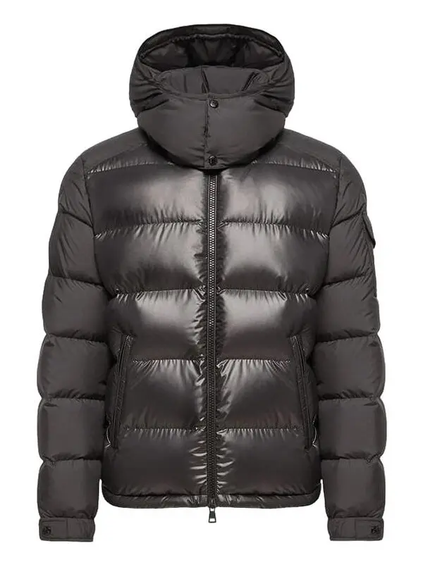 Moncler Quilted Padded Down Hooded Jacket - Black