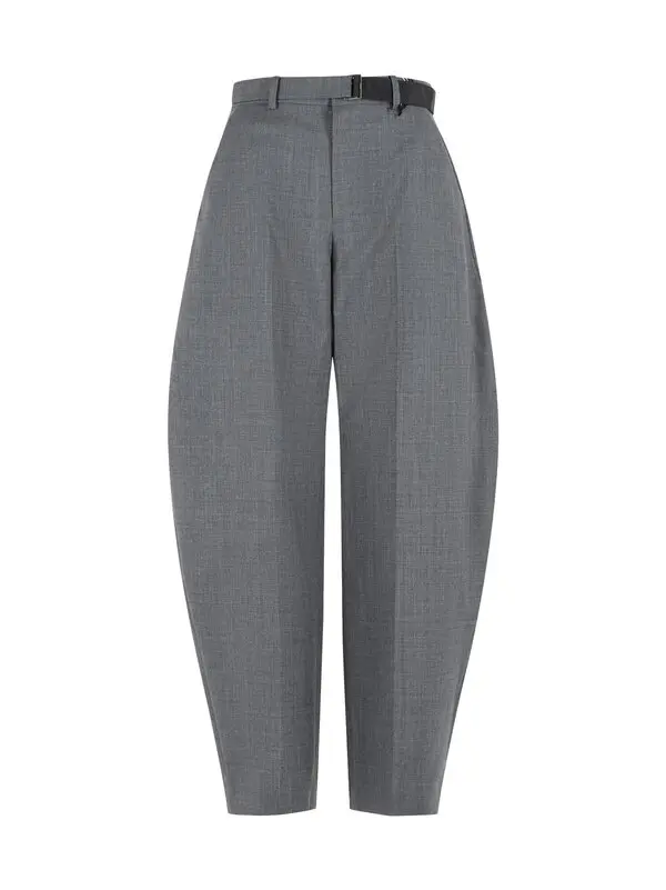 Sacai Grey Wool Trousers - Gray