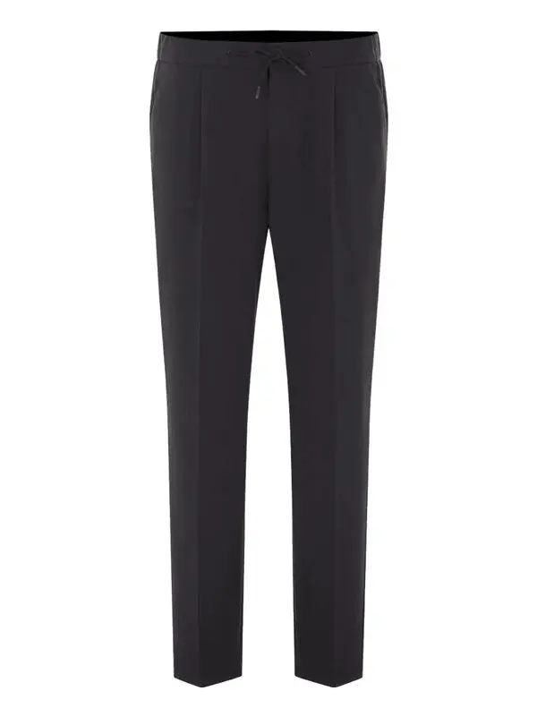 Herno Straight-leg Pleated Front Trousers - Black