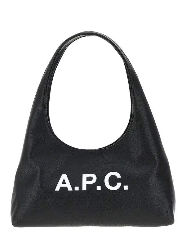 A.p.c. Faux Leather Ninon Baby Tote Bag - Black