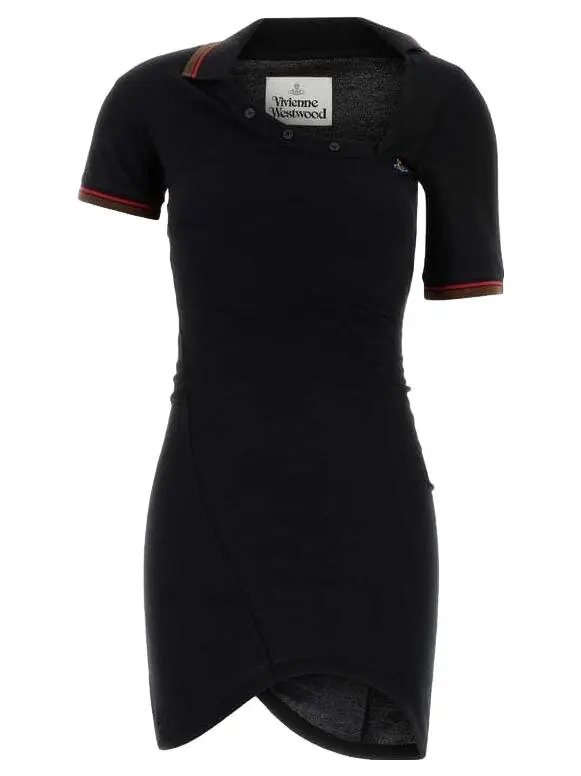 VIVIENNE WESTWOOD Cotton Polo Dress - Black