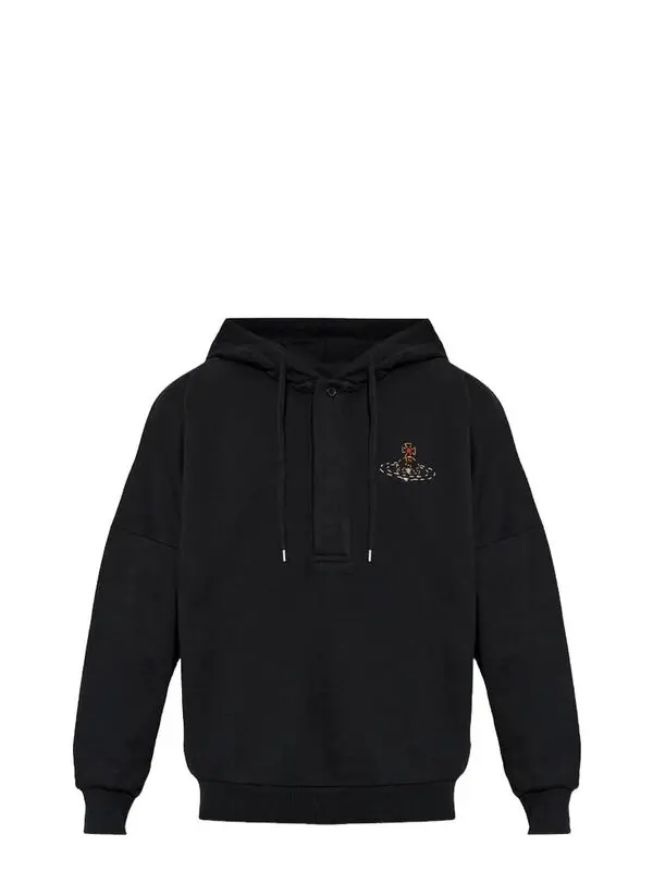 VIVIENNE WESTWOOD Batwing Sleeve Hooded Sweatshirt - Black