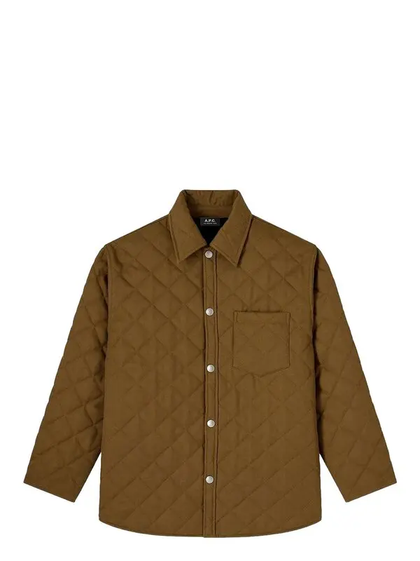 A.p.c. Georges Quilted Wool Jacket - Green