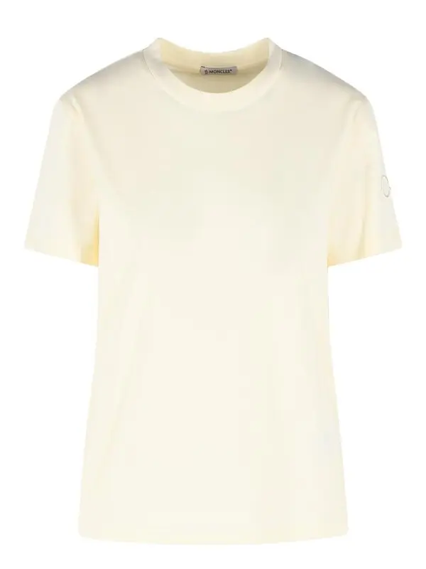 Moncler Cotton T-shirt - Cream