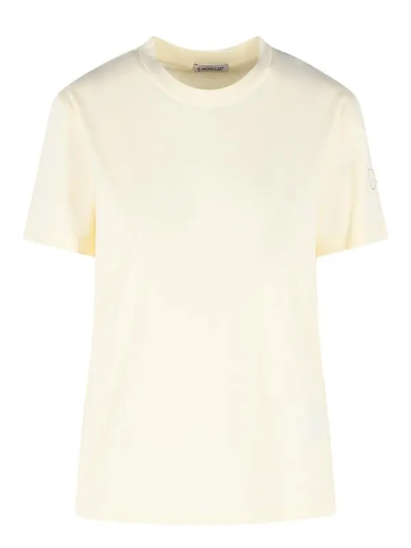 Moncler Cotton T-shirt - Cream