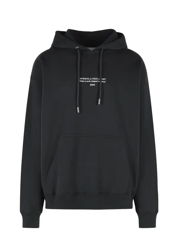 Off-White Statement Cotton Sweatshirt - Black