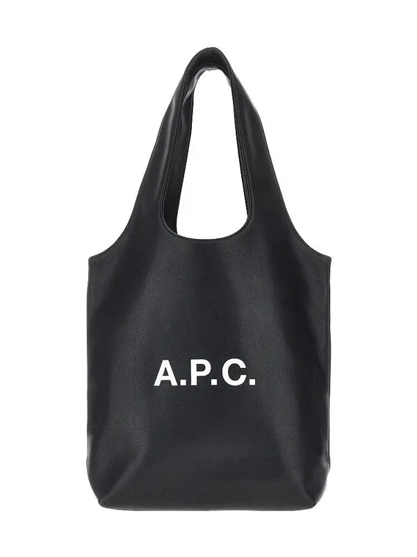 A.p.c. Faux Leather Ninon Small Tote Bag - Black