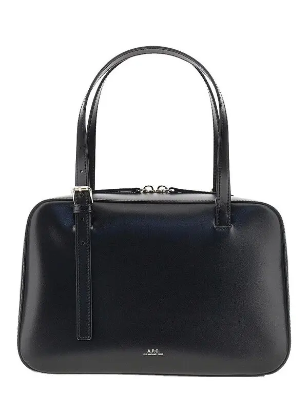 A.p.c. Virginie Box' Leather Bag - Black