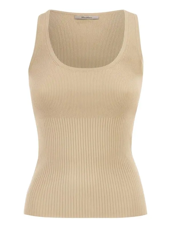 Max Mara Viscose Blend Yarn Top - Cream