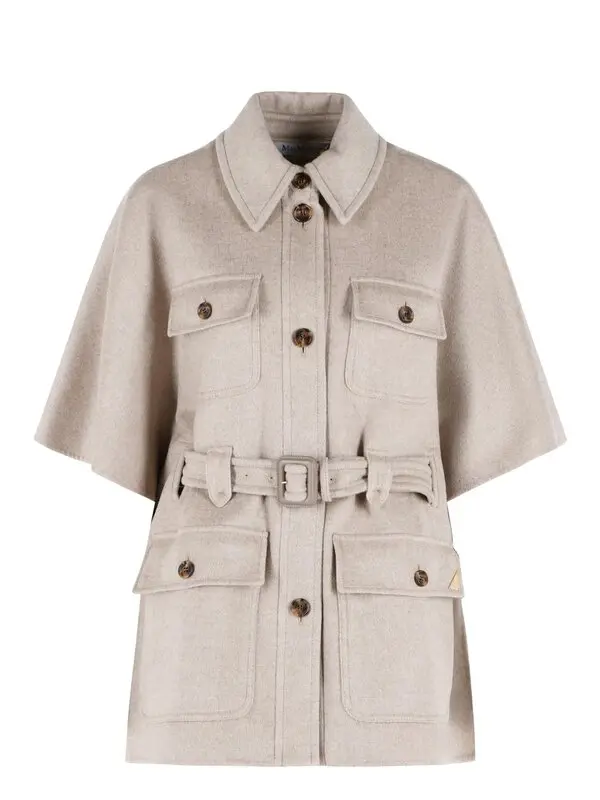 Max Mara Nettare Cashmere Cape - Cream
