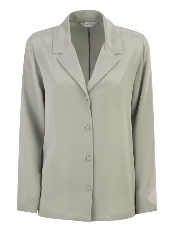 Max Mara Silk Satin Shirt - Green