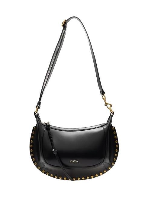 Isabel Marant Étoile Leather Oskan Moon Bag - Black