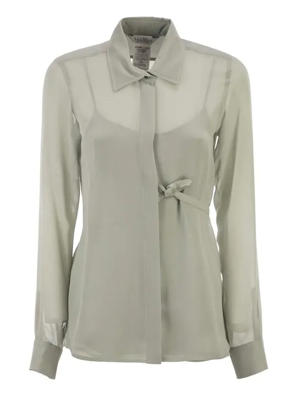 Max Mara Silk Chiffon Shirt With Matching Top - Green