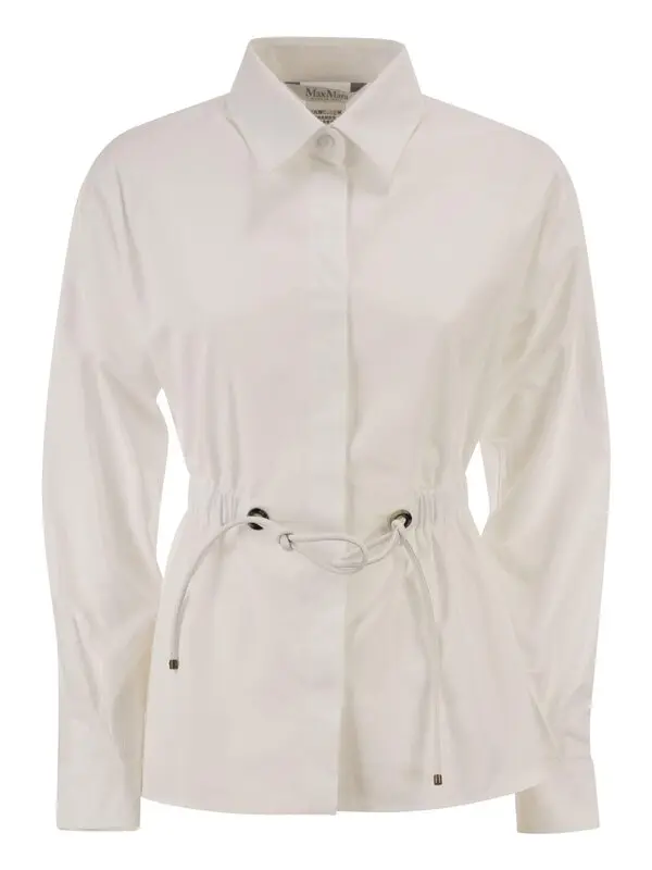 Max Mara Mxmtazzina Cotton Poplin Shirt - White