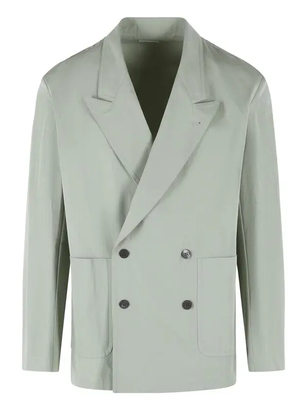 Dries Van Noten Caplans' Cotton Blazer - Green
