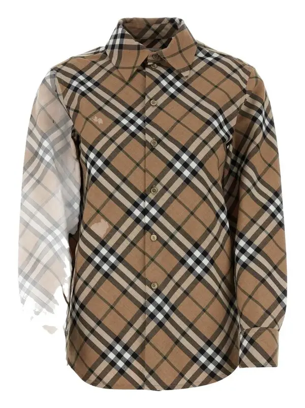 Burberry Check Long Sleeve Shirt - Multicolor