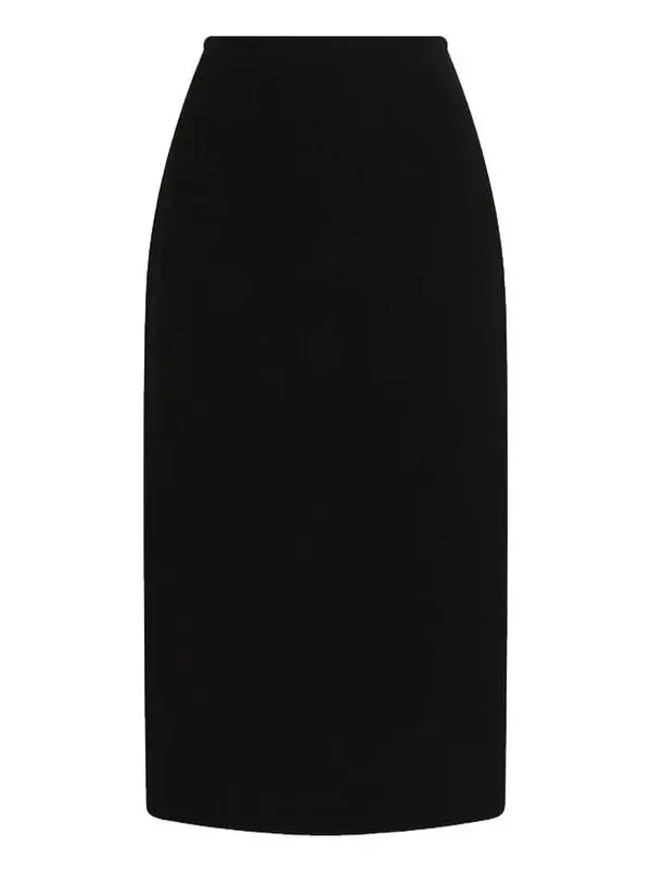 Dolce & Gabbana Wool Crêpe Pencil Skirt - Black