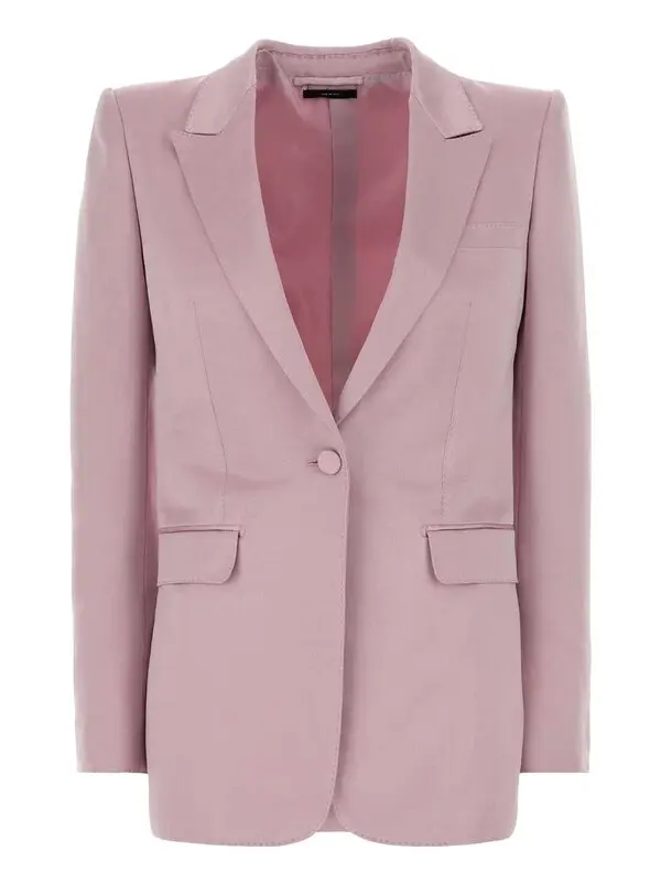 TOM FORD Cotton Blend Blazer - Pink